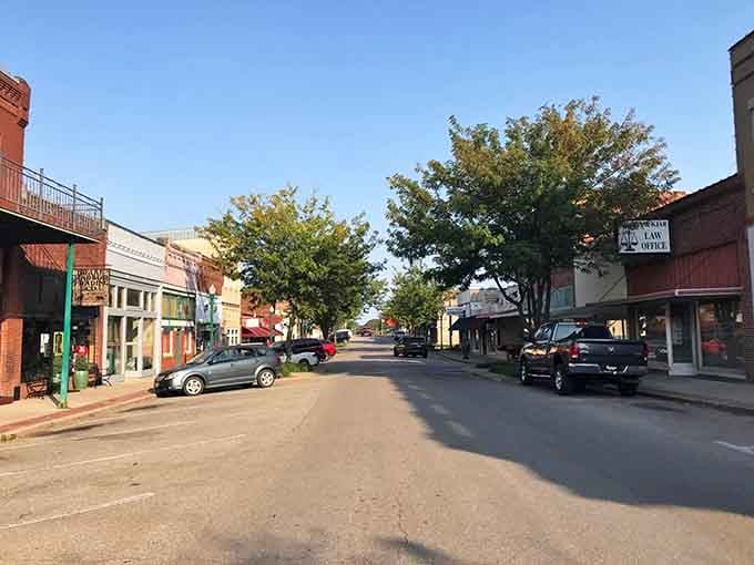 Afternoon shadows stretch across downtown, where the biggest decision is which local shop to explore first today.