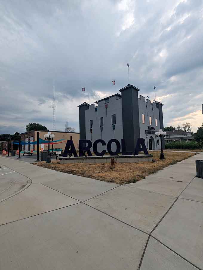 The Broom Palace building stands tall, reminding everyone of Arcola's surprisingly fascinating industrial heritage and quirky pride.
