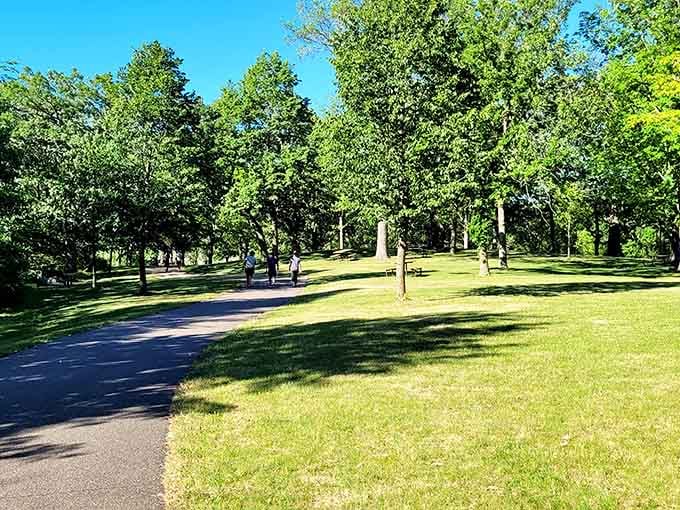 Wide open green spaces perfect for frisbee, soccer, or just lying down and pretending you're exercising.