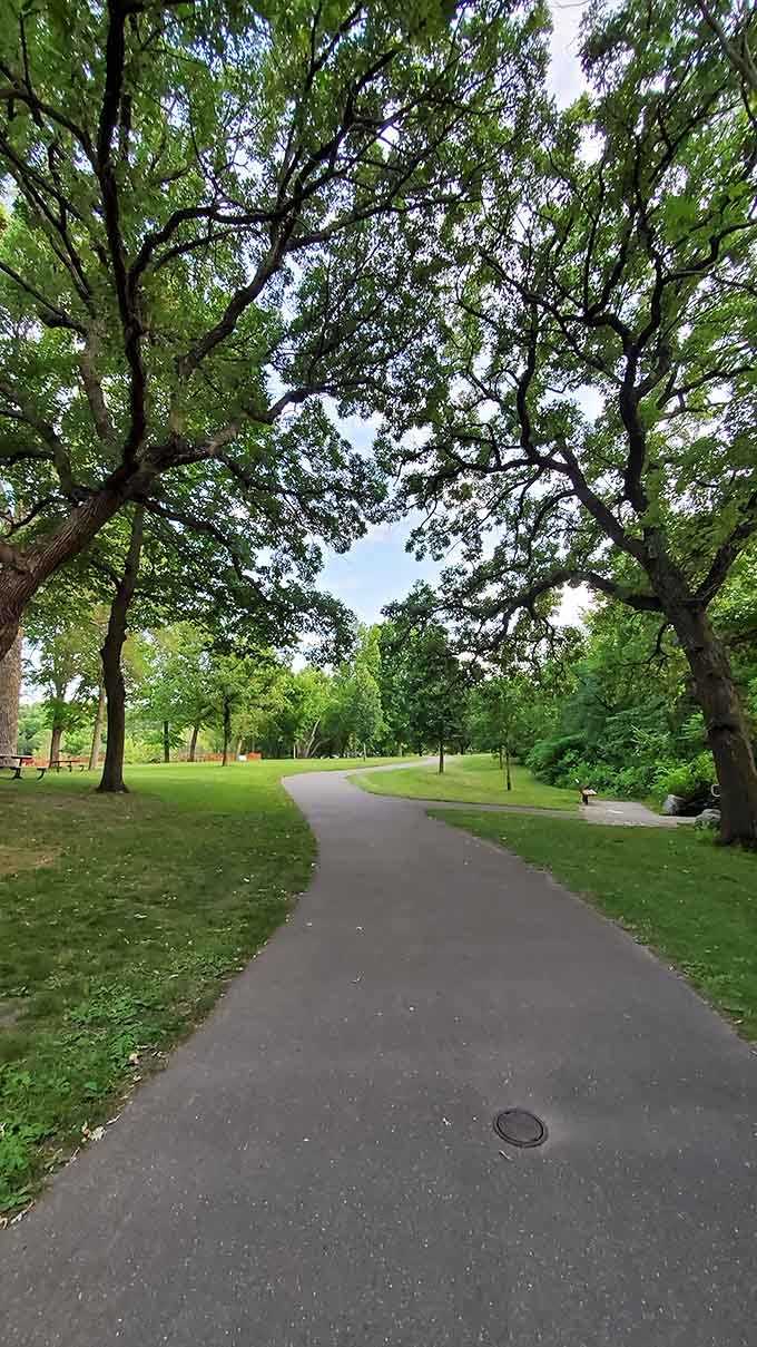 Paved paths perfect for biking, walking, or pretending you're training for something more ambitious than just avoiding the couch today.