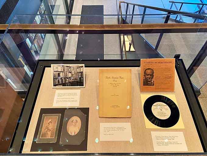 Historical documents and photographs arranged like they're auditioning for a spot in the Smithsonian's greatest hits collection.