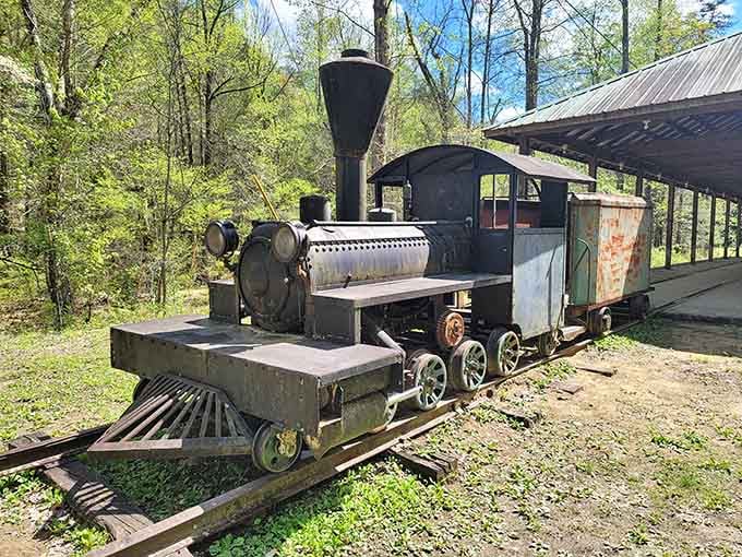 This old steam locomotive at Blue Heron stands as a monument to the miners who built these mountain communities.