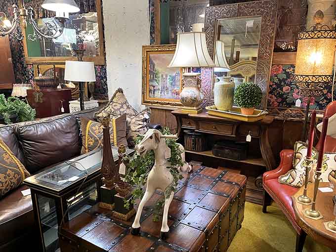 When your living room includes a life-sized horse statue, you're either an antique dealer or very interesting.
