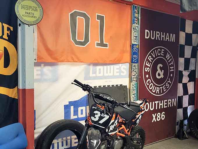 Relive the high-octane fun of Hazzard County with this impressive display of classic memorabilia and vintage racing gear today.