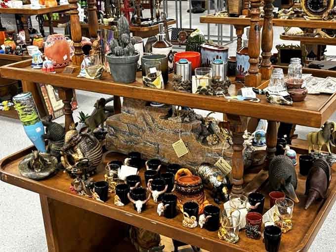 From dinosaur figurines to vintage collectibles, this place is basically a museum gift shop on delightful steroids.