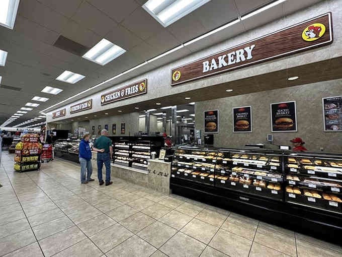 Fresh bakery cases gleaming with pastries that redefine what "gas station food" can actually mean in practice.
