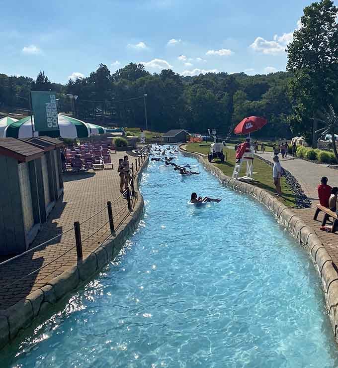 The lazy river: proof that sometimes the best adventures involve doing absolutely nothing except floating like royalty.
