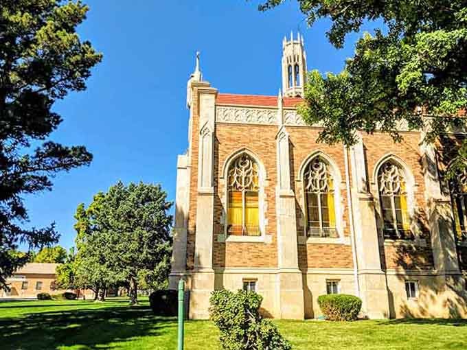 The Abbey's Gothic architecture brings unexpected European elegance to this surprisingly sophisticated Colorado community and landscape.