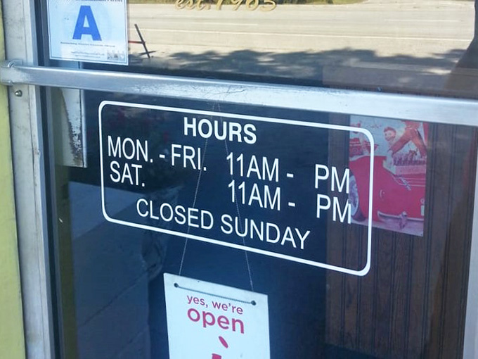 Open Monday through Saturday means you've got six chances weekly to experience burger bliss in Greenwood.
