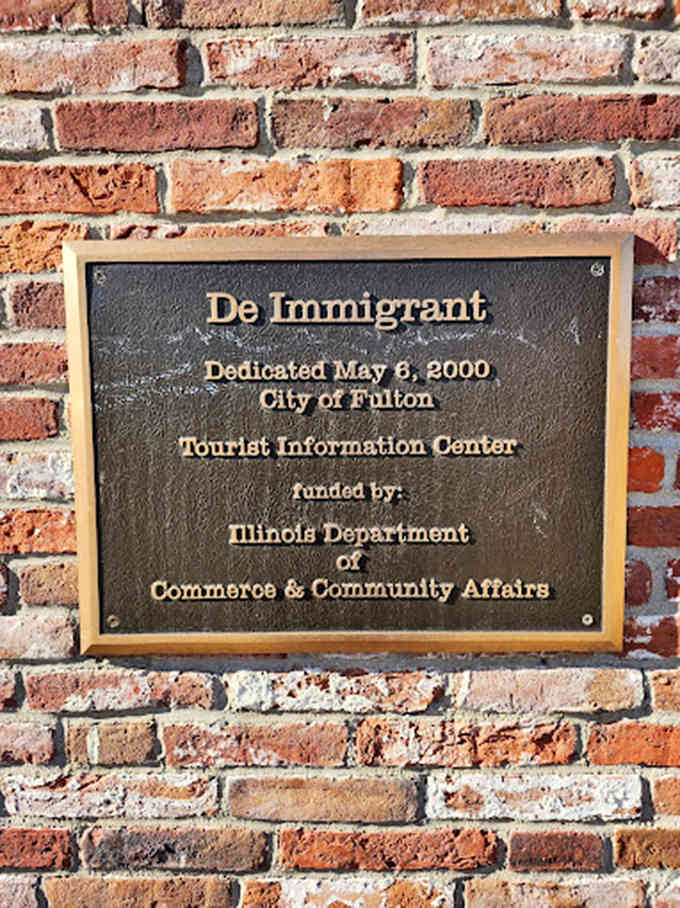 Dedicated in 2000, this plaque marks Fulton's commitment to honoring its Dutch immigrant heritage beautifully.