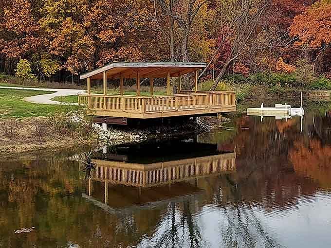 Autumn's reflection doubles the beauty, reminding us that nature's best shows are always free admission and worth every moment.