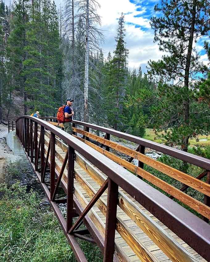 This sturdy bridge crosses the San Joaquin River, connecting hikers to trails that wind through some of California's finest hidden scenery.