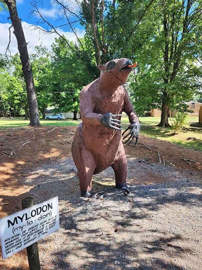 The Mylodon stands tall, representing an Ice Age creature most folks have never heard of but will definitely remember.