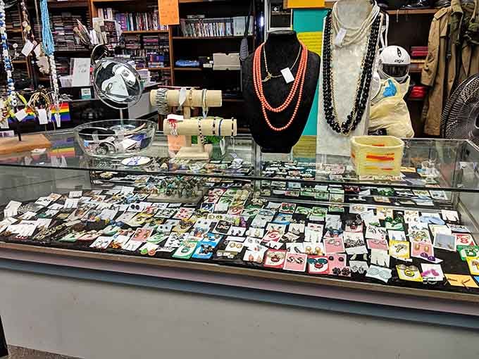 Behind this glass lies the answer to "I have nothing to wear" and "I need the perfect accessory" simultaneously.