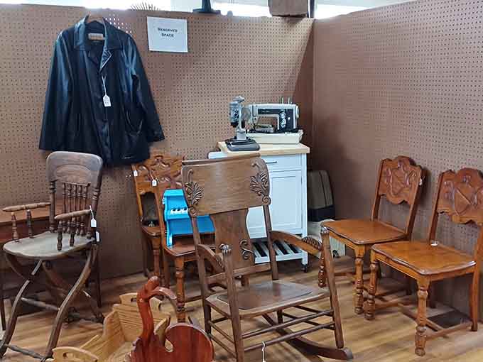 Wooden chairs with actual character and craftsmanship, the kind your grandparents sat on and never once worried about breaking.