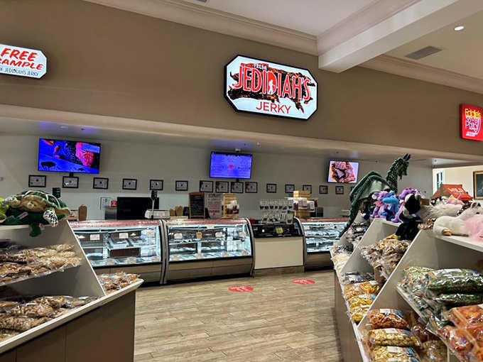 The jerky selection stretches on forever, offering more varieties than you knew existed in this world.