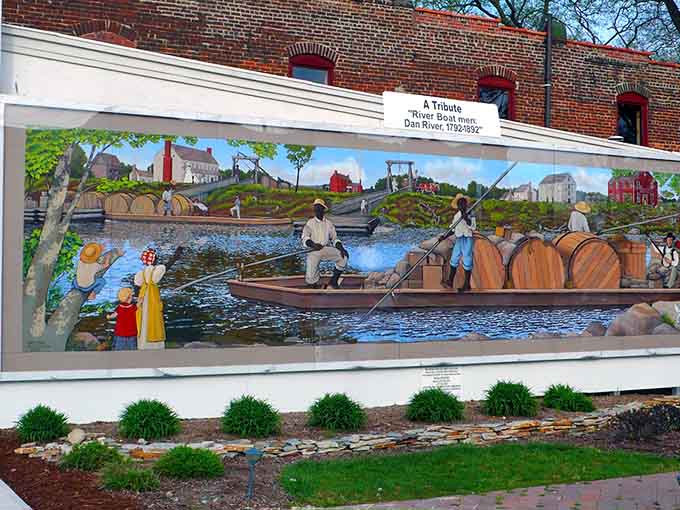This vibrant mural celebrates Eden's river heritage, proving public art doesn't need a museum admission fee.