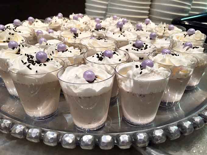 Elegant little dessert cups that look almost too pretty to eat, but you're definitely going to eat them anyway.