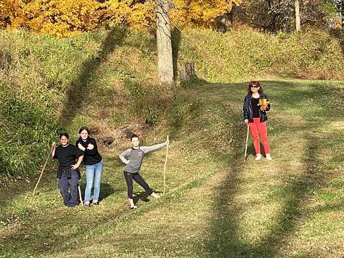 The trails welcome explorers of all ages seeking that perfect combination of exercise and history.