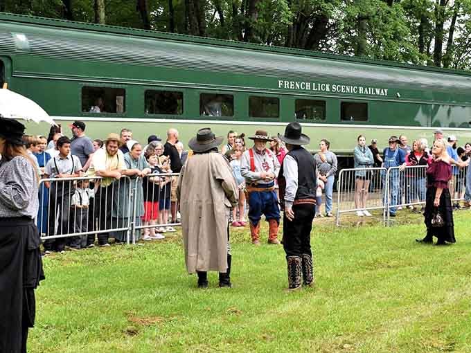 Wild West reenactors add theatrical flair to certain excursions, because apparently regular trains weren't exciting enough for some folks.