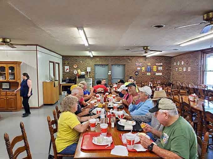 Tables full of happy diners who clearly know where to find authentic barbecue that's worth the drive and the wait.