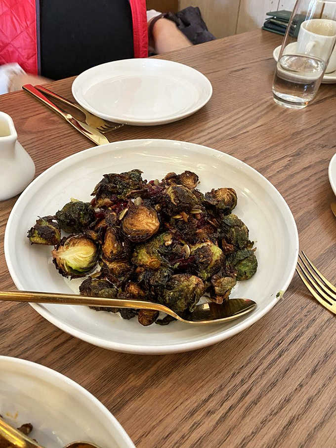 Brussels sprouts roasted to crispy perfection, converting vegetable skeptics one bite at a time since forever.