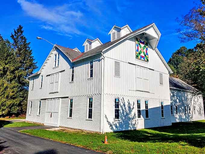 Bryn Du Mansion and its colorful quilt square remind you that elegance and whimsy make excellent neighbors.