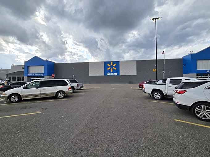 Even Walmart looks almost picturesque under those dramatic Alabama skies, which is saying something about this town.