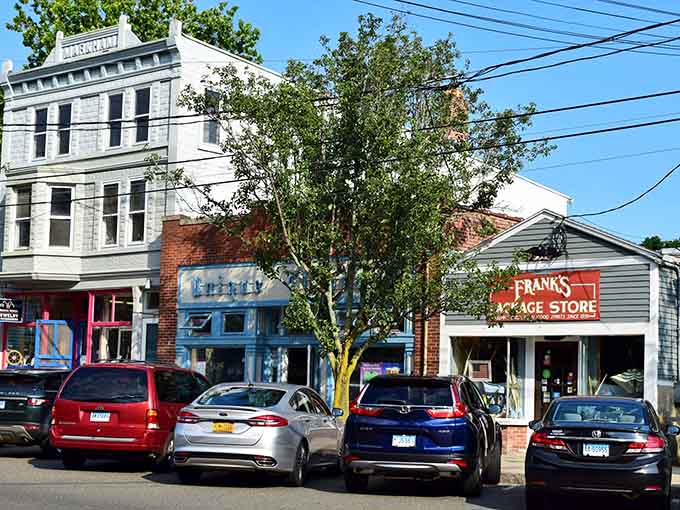 Downtown shops line up like old friends waiting to help you spend money you didn't know you needed to.