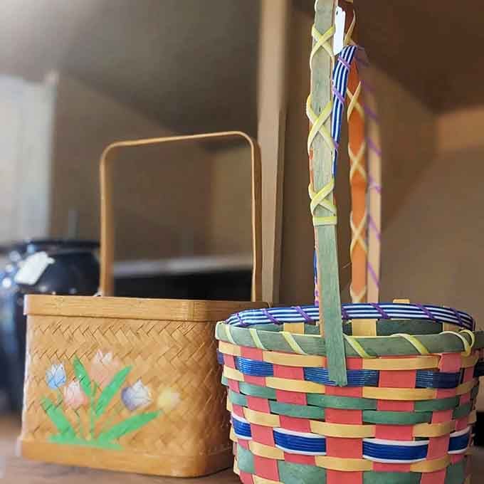Woven baskets that remind you when picnics were an event, not just eating outside.