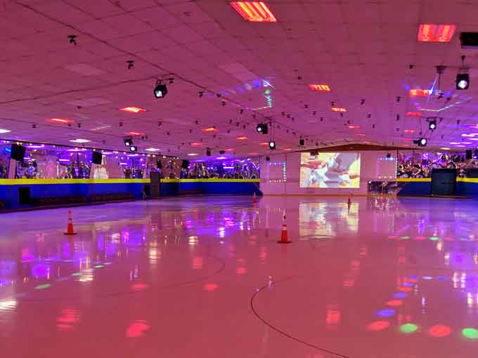 Roller skating under disco lights, because some joys are truly timeless and wonderfully nostalgic.