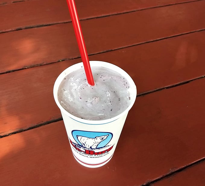 That thick huckleberry shake isn't just a beverage, it's a full-contact sport for your taste buds and jaw muscles.
