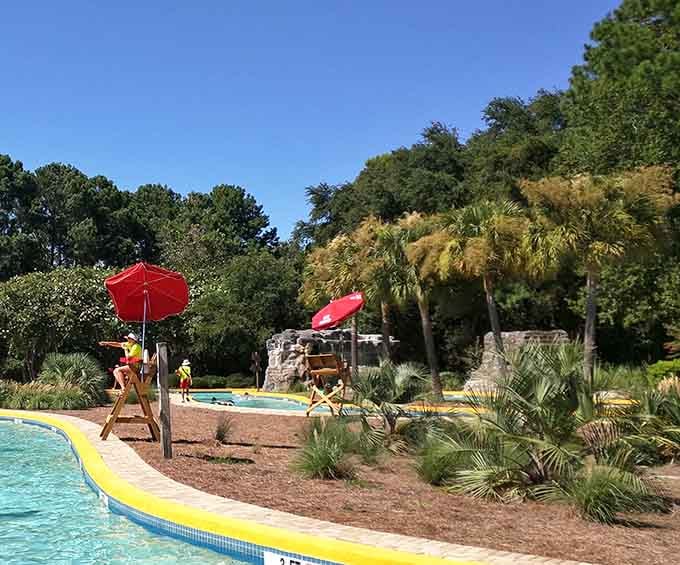 Lifeguards keep watch over the fun, letting parents actually relax instead of maintaining constant vigilance mode.