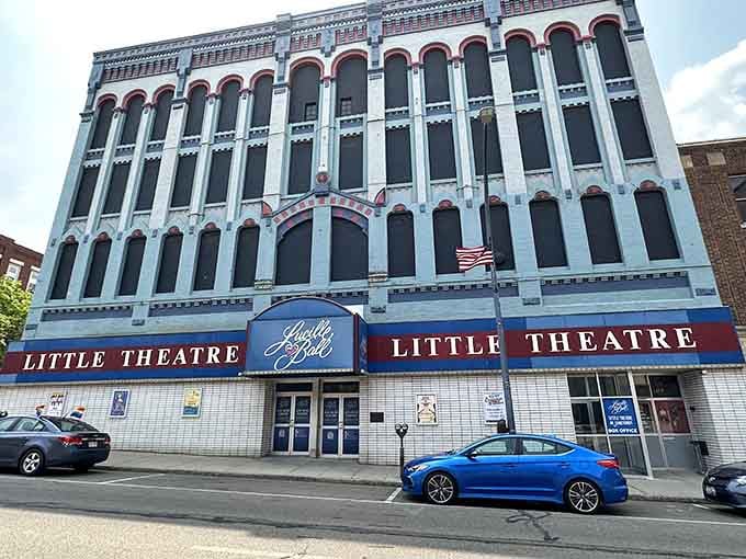 The Lucille Ball Little Theatre's classic facade reminds you that great entertainment has deep roots in this town.