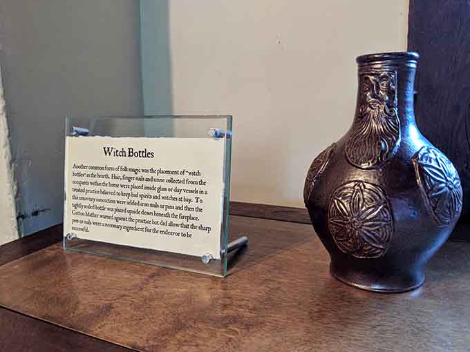 Witch bottles were folk magic protection devices, proving paranoia about supernatural threats ran deep in Salem.