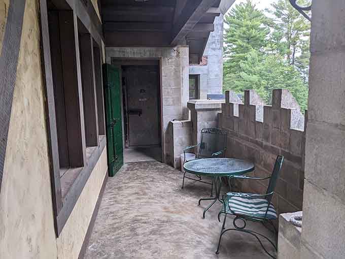 These crenellated battlements offer the perfect spot for surveying your kingdom, or just enjoying the peaceful Wisconsin landscape.