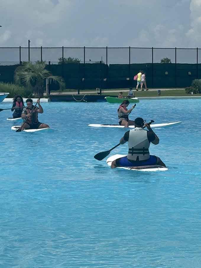 Paddleboarding across crystal-clear water where you can actually see the bottom&mdash;it's almost too beautiful to be real.
