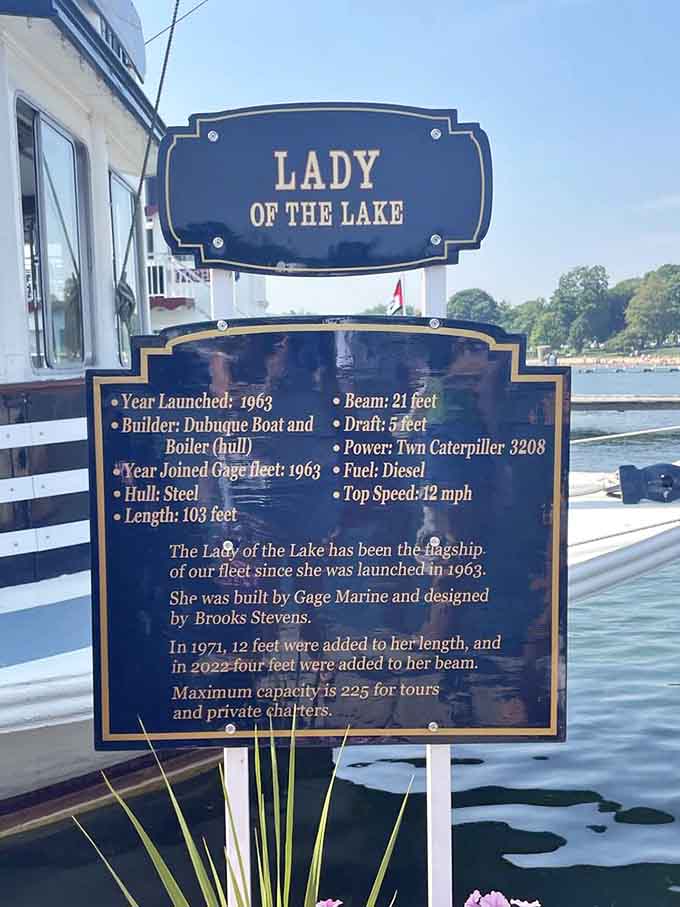 Lady of the Lake stands proud, a floating piece of history that's been charming passengers since 1963.