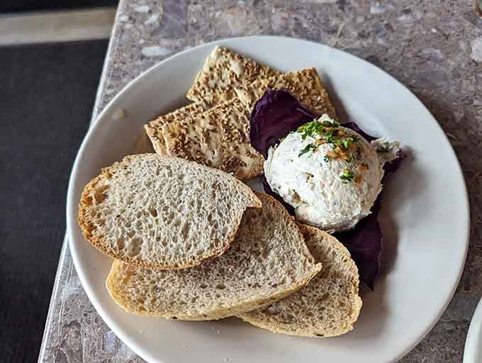 Whitefish spread with rye bread transforms simple ingredients into something you'll crave long after leaving.
