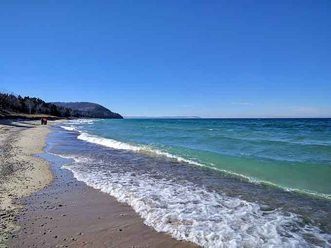 Van's Beach stretches along Lake Michigan, offering sand, surf, and the ultimate stress-relief prescription.