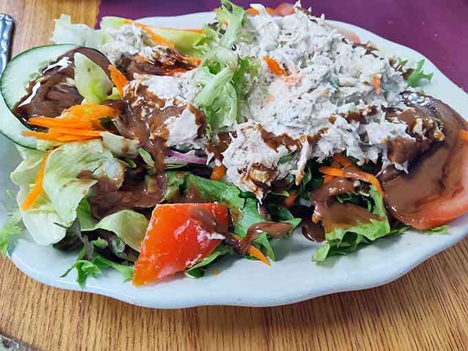 Fresh salad that proves this place takes lunch as seriously as they take their legendary breakfast game.