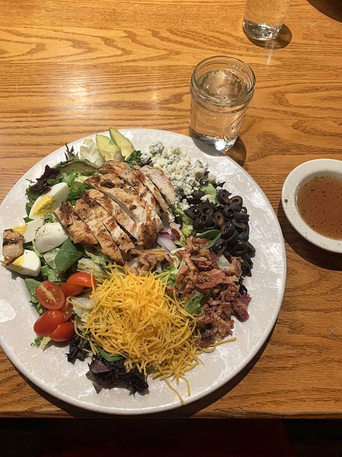 This Cobb salad is basically a full meal disguised as something healthy, and we're not complaining.