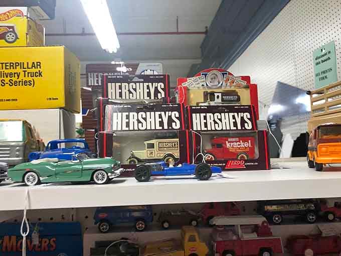 Collectible Hershey's vehicles sit ready to transport you straight back to simpler times and sweeter memories.