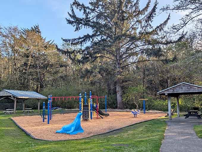 Even the playground here comes with ocean breezes and the kind of peace you thought only existed in memories.