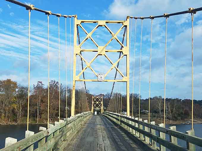 Crossing this suspension bridge feels like stepping into an adventure novel, minus the trolls underneath.