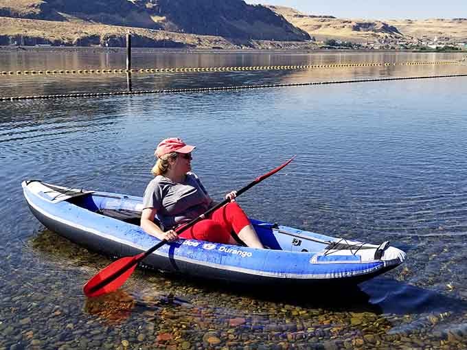 Kayaking the Columbia where the water's cold enough to wake you up but beautiful enough to keep you coming back.