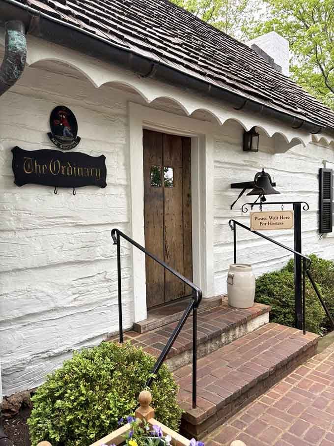 The Ordinary entrance welcomes you to dine like it's 1784, but with better dental care available.