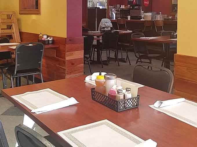 Multiple dining spaces mean there's always room for one more hungry soul seeking salvation through home cooking.
