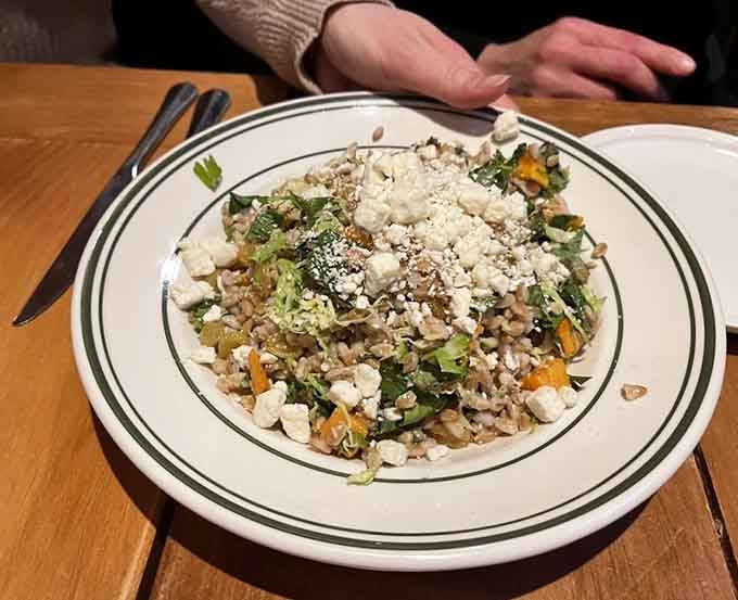 This farro salad proves that healthy eating doesn't have to mean sacrificing flavor or satisfaction.