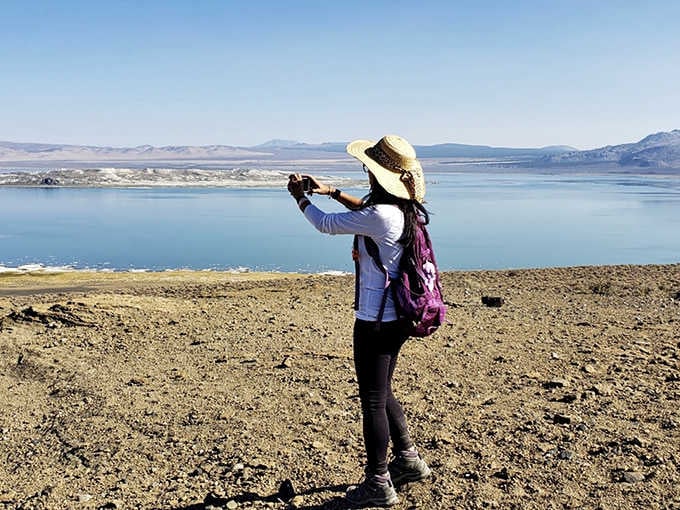 Visitors can't help but pause and marvel at the otherworldly landscape stretching before them.